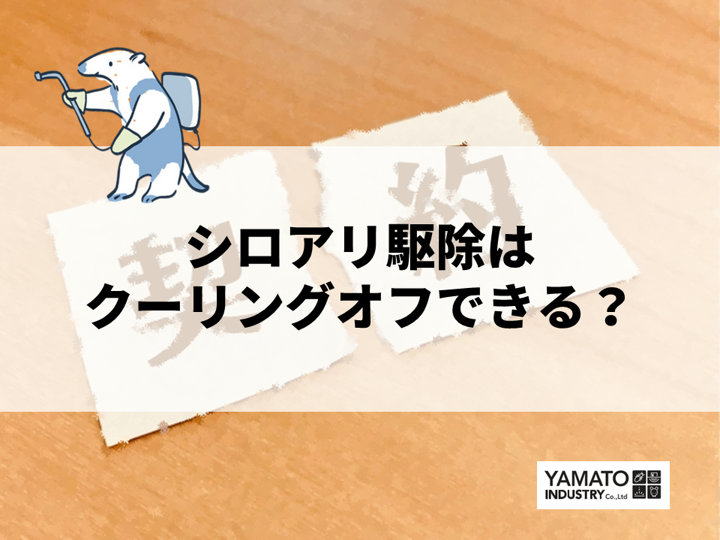 シロアリ駆除で「クーリング・オフ制度」を利用するための条件 - 京都のシロアリ駆除・雨漏り防水工事専門業者ヤマト産業