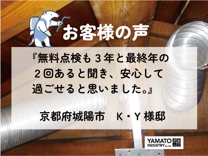 城陽市で羽アリ発生によるシロアリ駆除のご依頼をいただきました - 京都のシロアリ駆除・雨漏り防水工事専門業者ヤマト産業